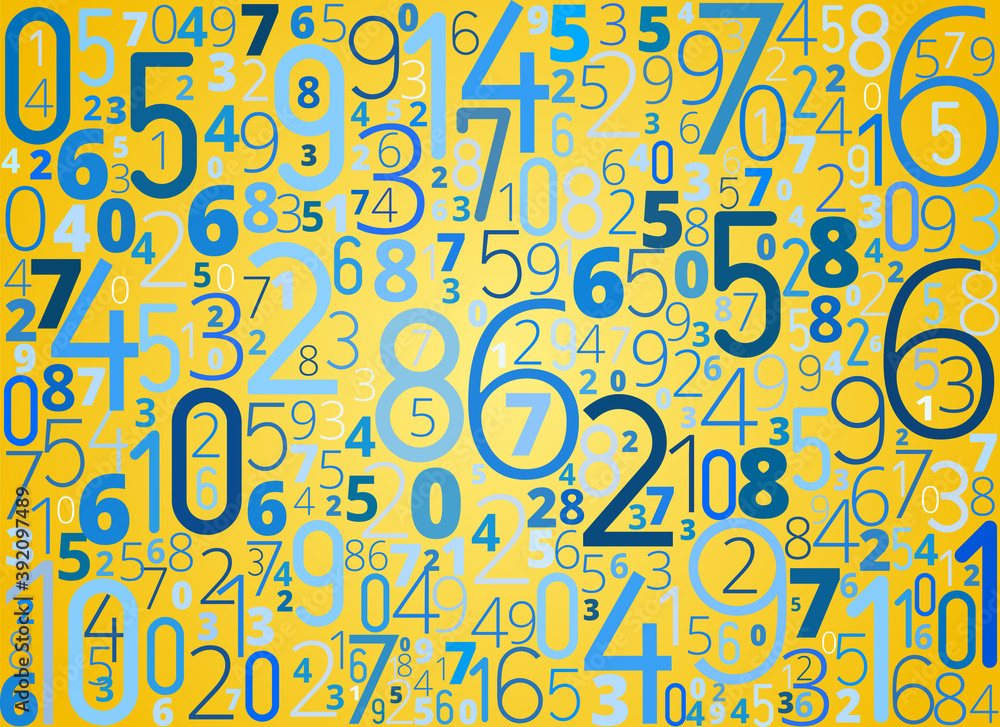 Numbers vector background Stock Vector | Adobe Stock