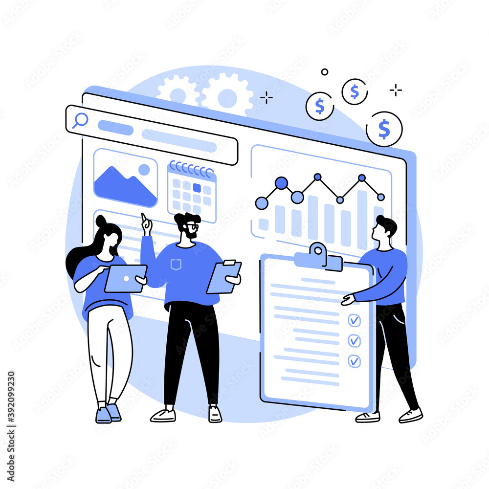 Workflow abstract concept vector illustration. Development team ...