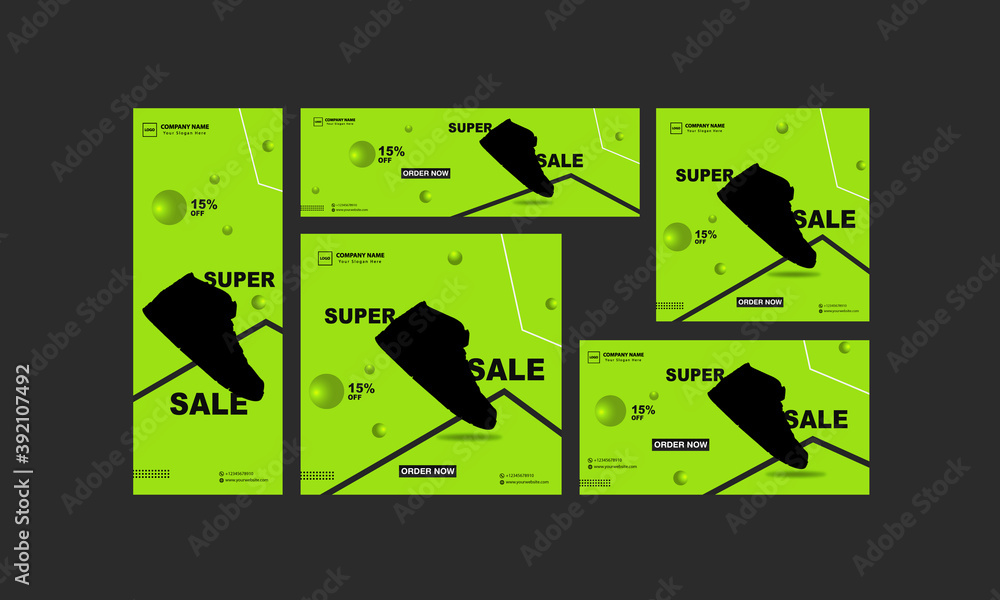 web & Printable Banner Design- Social media poster Stock Vector | Adobe ...