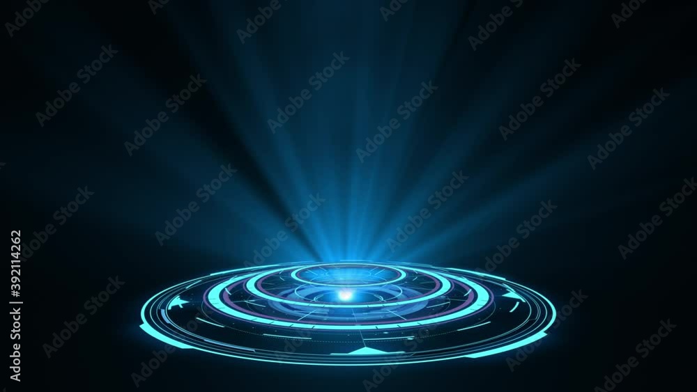 Hologram. Futuristic Sci-fi interface. Technology background. Good for ...