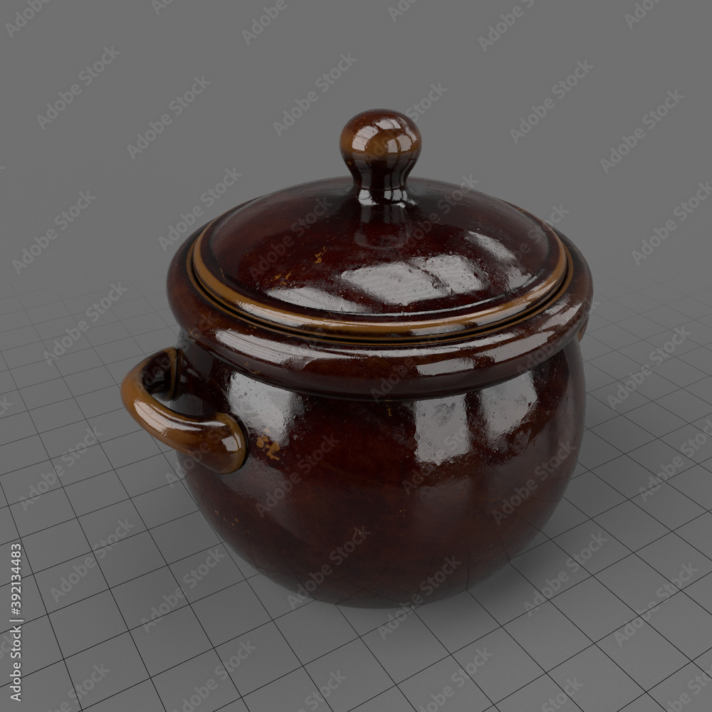 Clay cooking pot Stock 3D asset | Adobe Stock