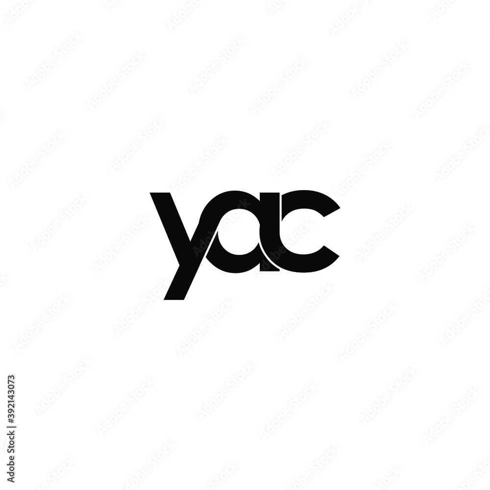 yac letter original monogram logo design Stock Vector | Adobe Stock
