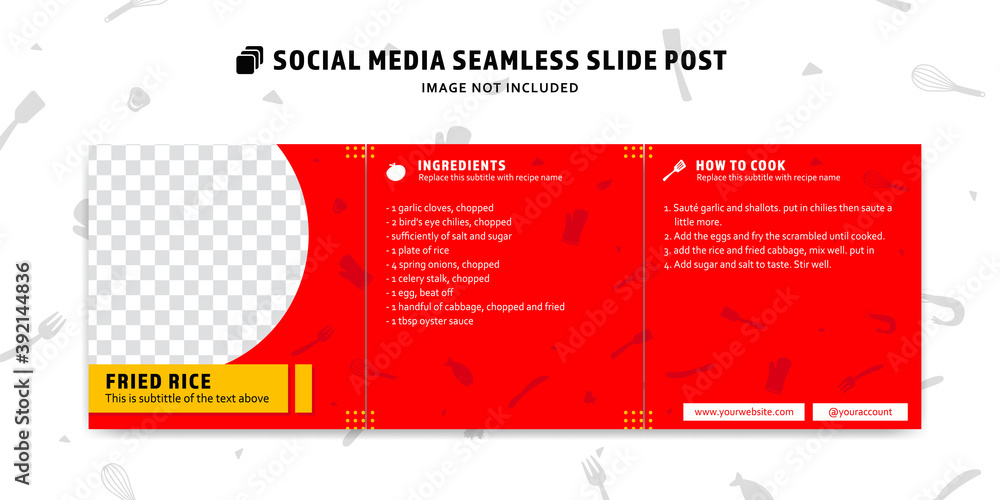 Editable Instagram social media seamless slide post feed vector ... Editable Instagram social media seamless slide post feed vector ...