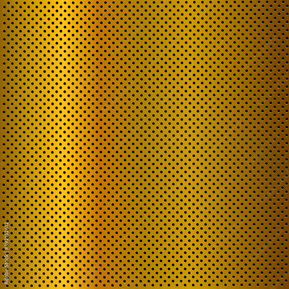 Golden perforated metal seamless background. Golden metallic steel ...