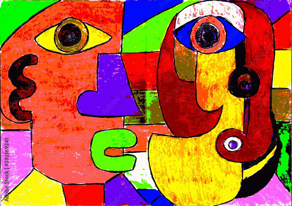 Urban Graffiti Art: Abstract Colorful Wall Design with Street Elements ...