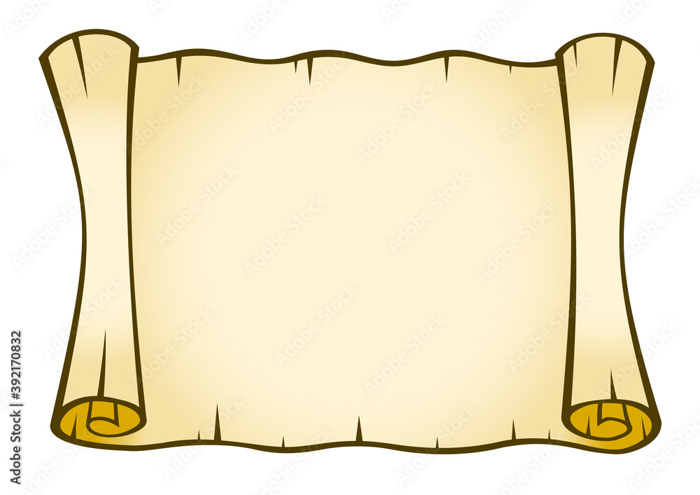 Old Paper Roll Vector Illustration Stock Vector Adobe Stock old-paper-roll-vector-illustration-stock-vector-adobe-stock