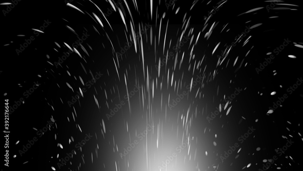 Colorful particles effect dust debris isolated on black background ...