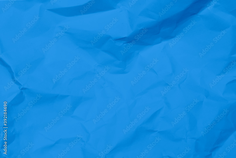 Closeup blue crumpled paper texture background. Blue wrinkled paper ...