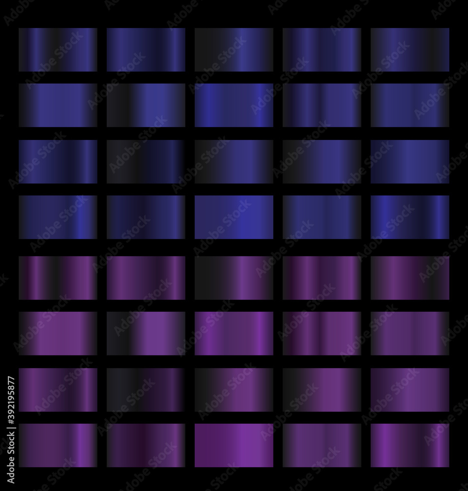 Vector gradients set with blue and purple colors Stock Vector | Adobe Stock