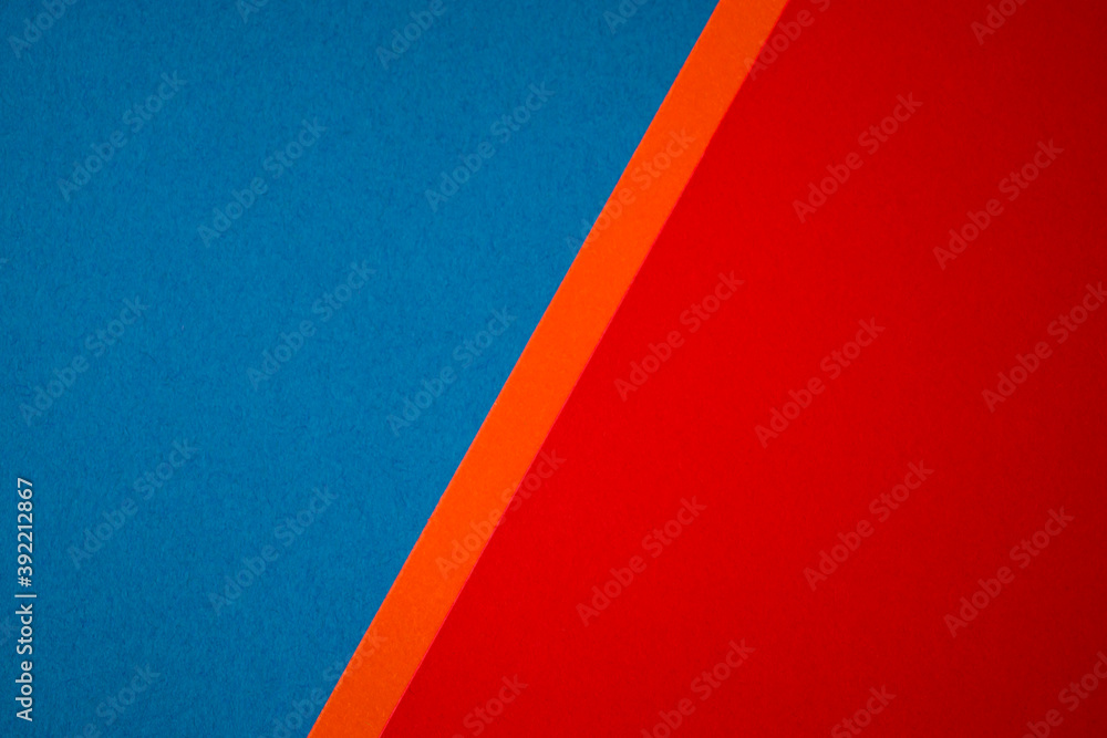 Blue and red diagonally divided background with orange line Stock Photo ...