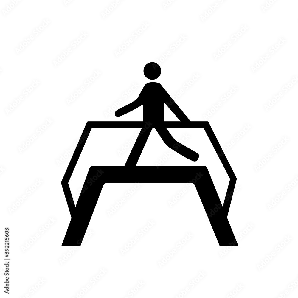 Use Footbridge Black Icon,Vector Illustration, Isolated On White ...
