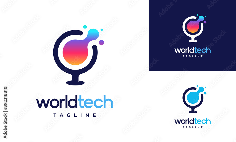 World Tech logo designs concept vector, Technology logo designs vector ...