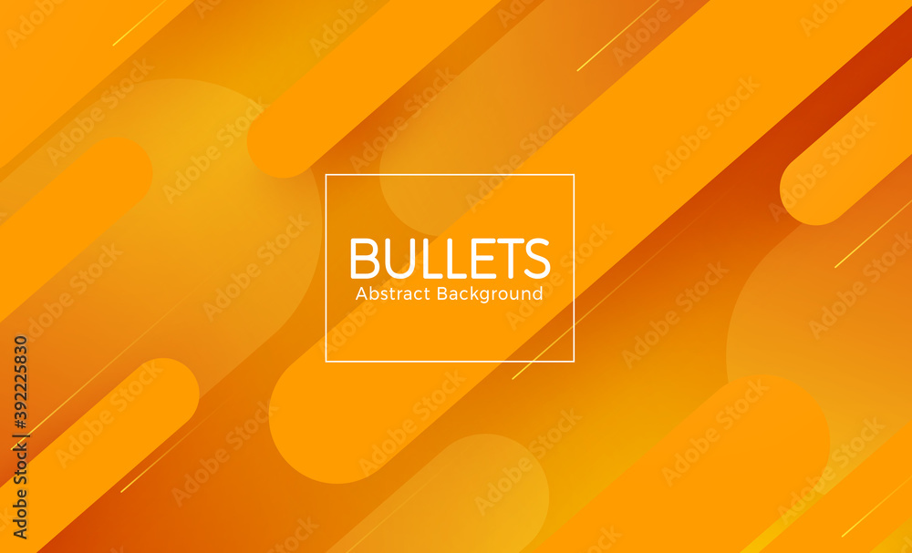 Bullet abstract vector banner design. Bullets abstract in orange ...