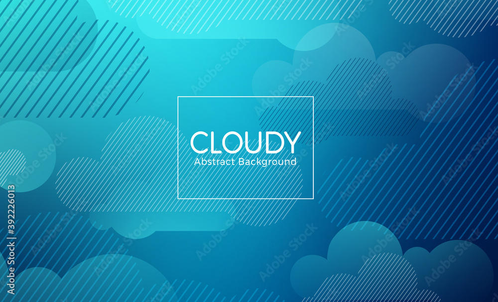 Cloud abstract vector banner design template. Cloudy abstract ...