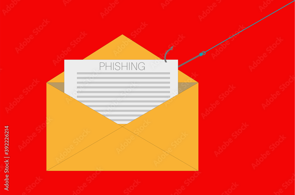 Phishing Email icon. Flat illustration of phishing Email Vector EPS ...