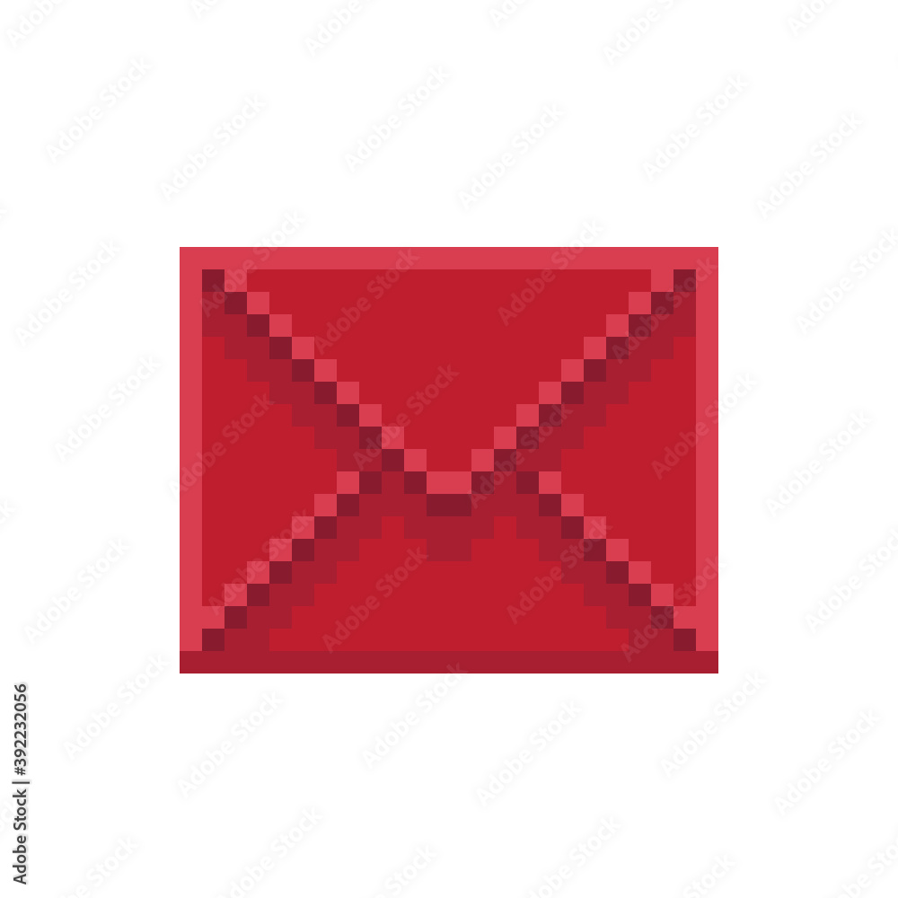 Red-letter cartoon. Vector pixel art. Stock Vector | Adobe Stock