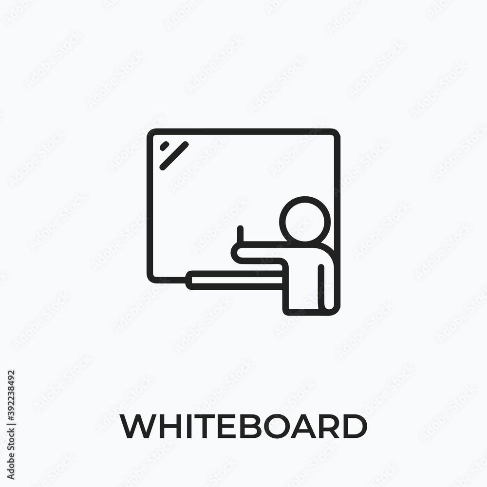 whiteboard icon vector. whiteboard sign symbol for modern design ...