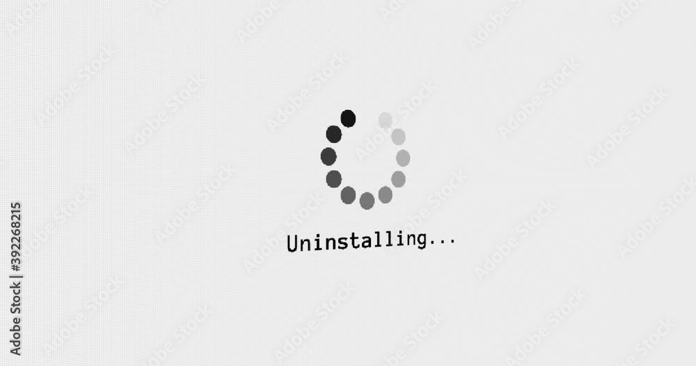 Uninstall bar progress circle computer screen animation loop isolated ... Uninstall bar progress circle computer screen animation loop isolated ...