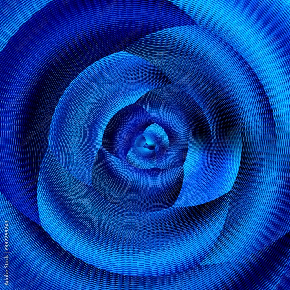 royal blue pvc plastic hose background transformed by reflection to ...
