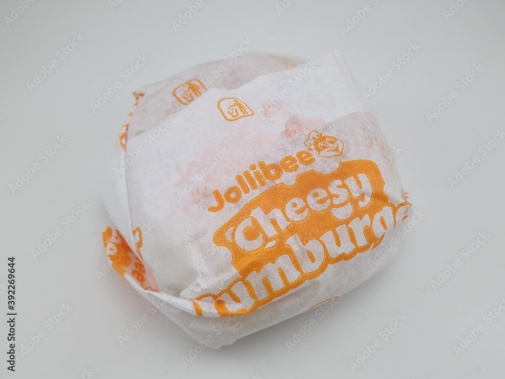 Jollibee cheesy yumburger in Manila, Philippines Stock Photo | Adobe Stock
