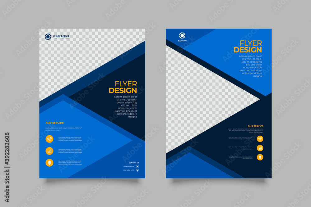 Flyer design. Business brochure template. Annual report cover. Booklet ...