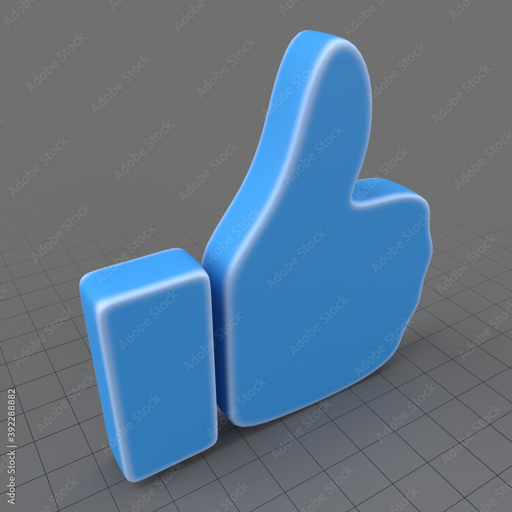 Stylized like icon Stock 3D asset | Adobe Stock