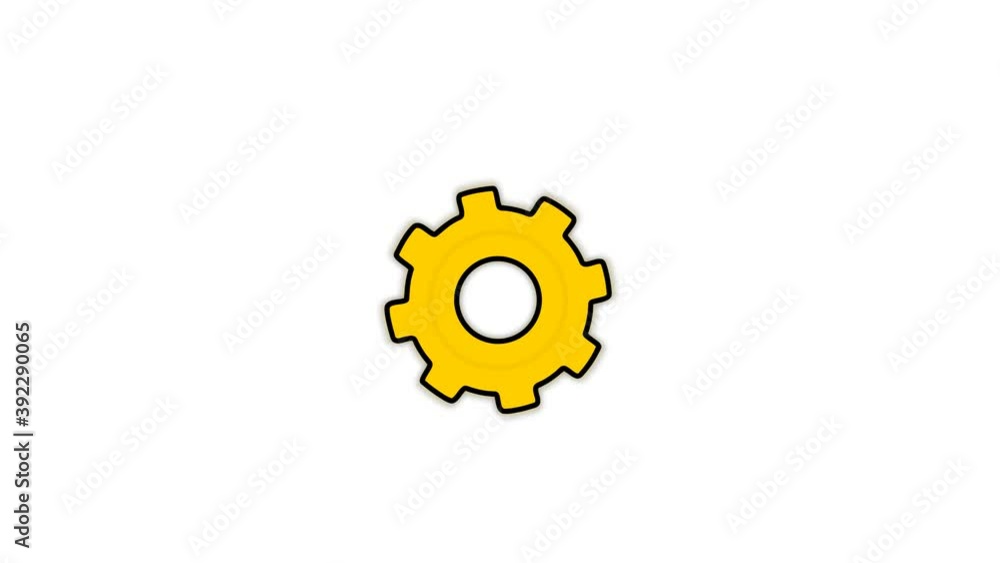 4k Video of Gear animated icon. Business processing animated icon ...