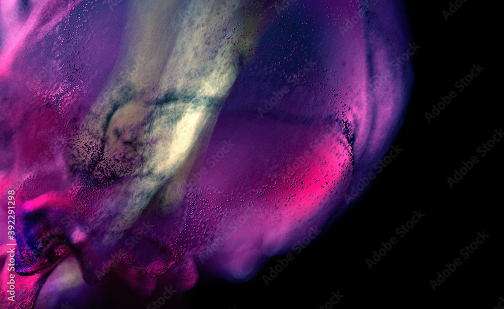 3d render of abstract art with surreal magic growing explosion smoke ...