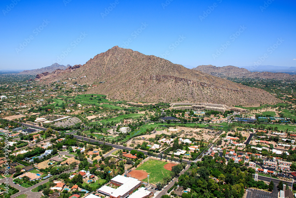 Travel Destination in the Desert, Camelback Mountain and surrounding ...