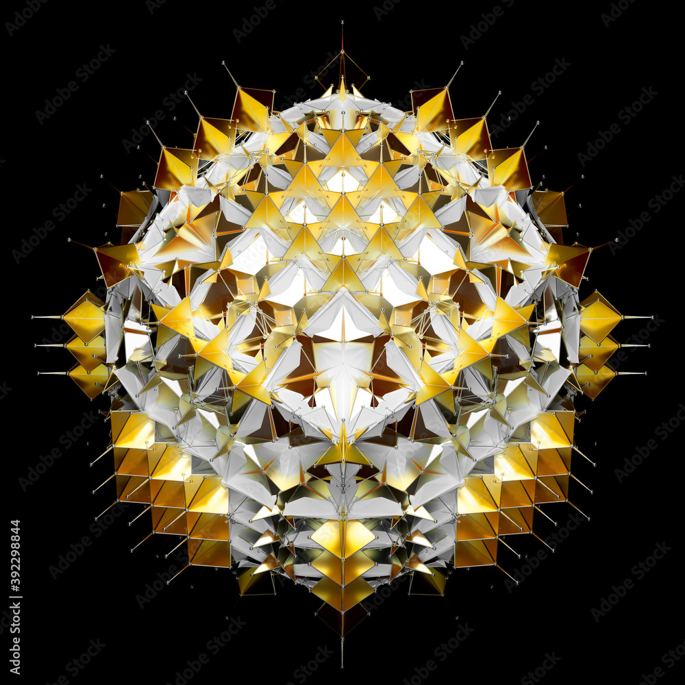 3d render with abstract art with surreal mystical alien fractal ...