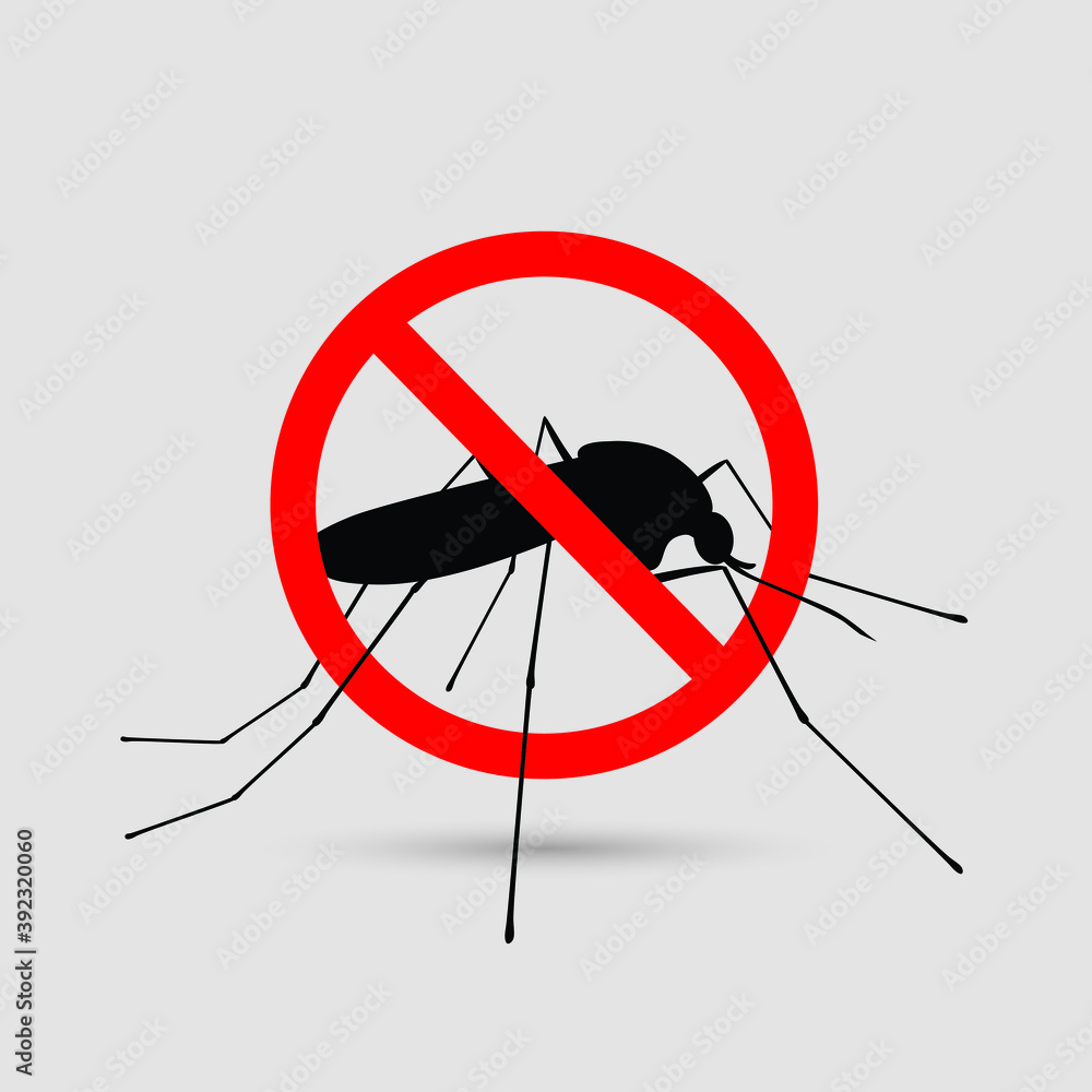 mosquito logo template, free mosquito sign with red circle, mosquito ...