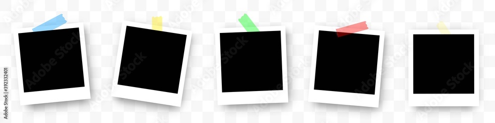 Photo Frame Collection. Polaroid photo frame set.Photo frames with ...