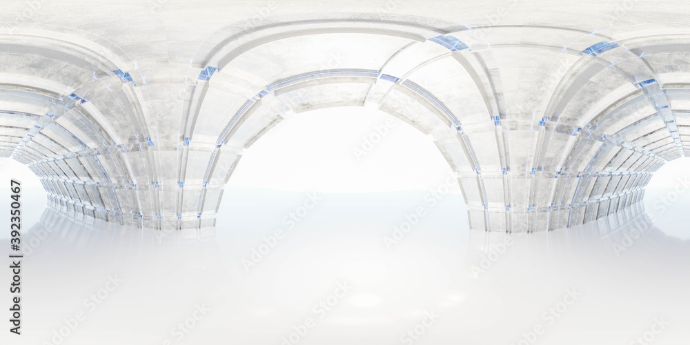 360 full vr equi rectangular panorama hdr style of bright warehouse ...