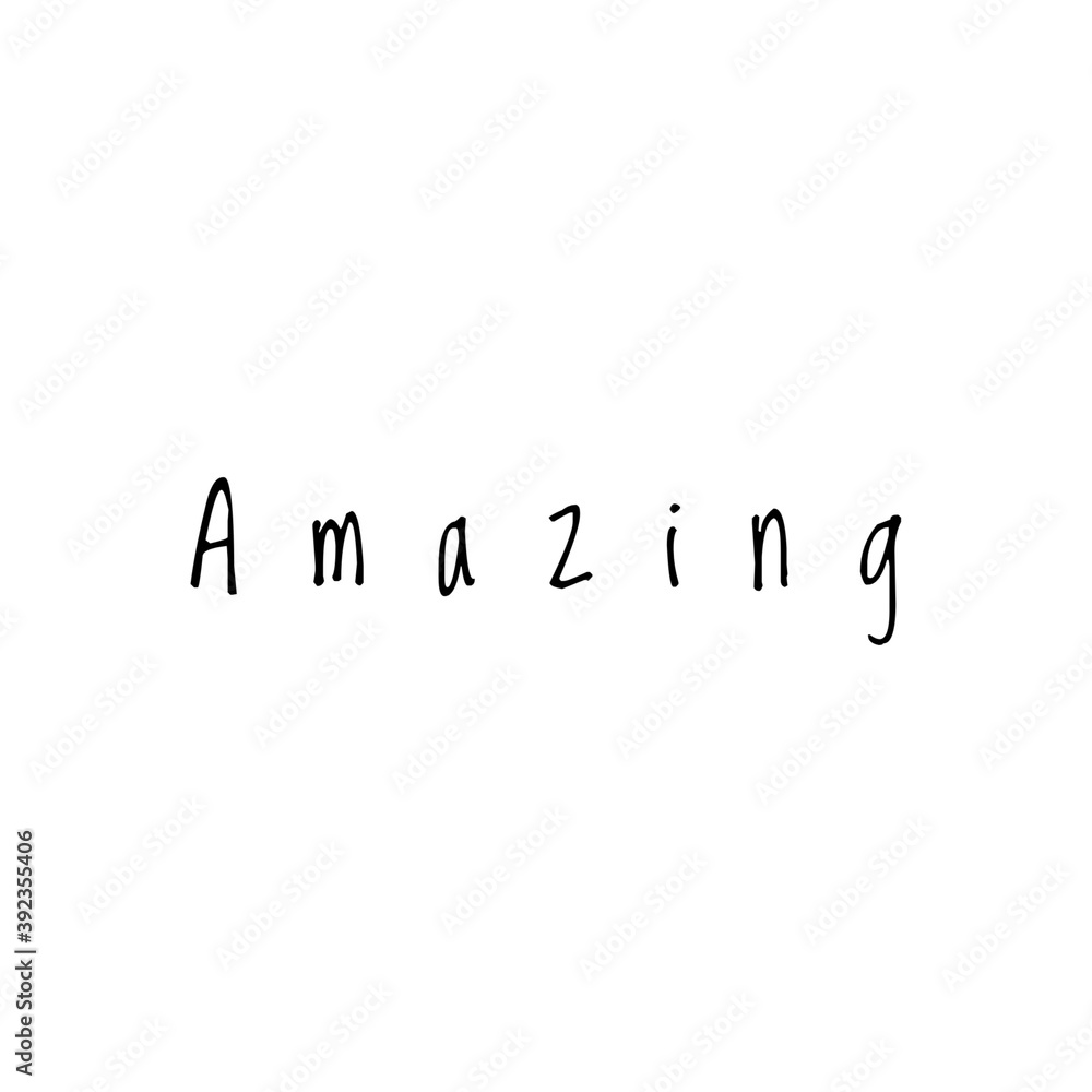 ''Amazing'' Word Illustration Stock Illustration | Adobe Stock