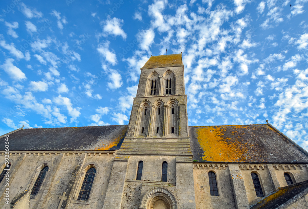 L'eglise Saint-Martin in Formigny, Normandy, France, an important ...