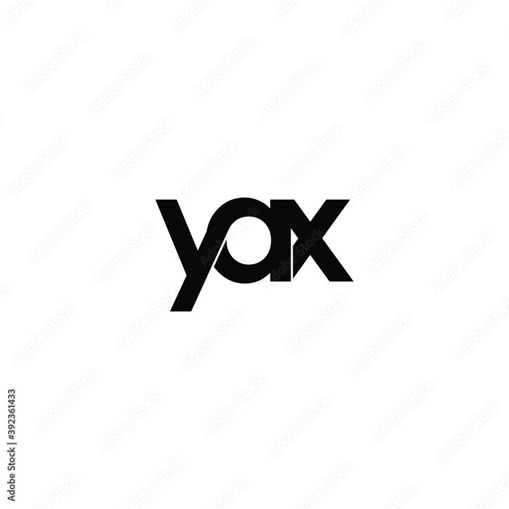 yax letter original monogram logo design Stock Vector | Adobe Stock