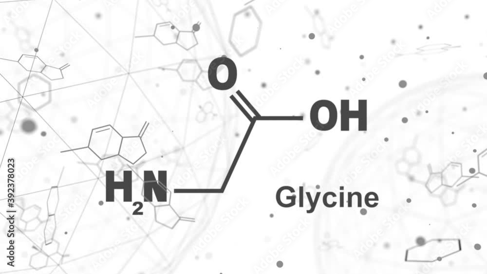 Glycine - main amino acid and inhibitory neurotransmitter. Chemical ...
