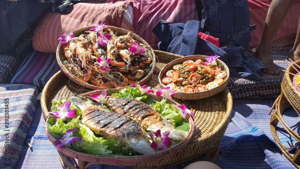 Burmese food on boat, Dawei Peninsular, Tanintaryi, Moscos Island Stock ...
