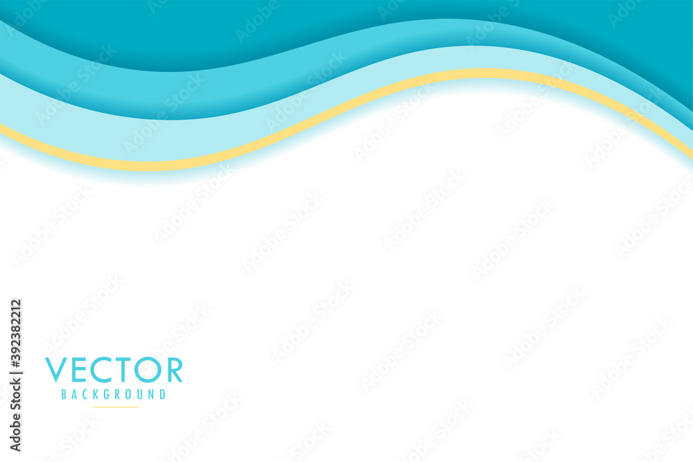 Cover, Header, Card with Wavy, Wave Curve Shape Background Template ...