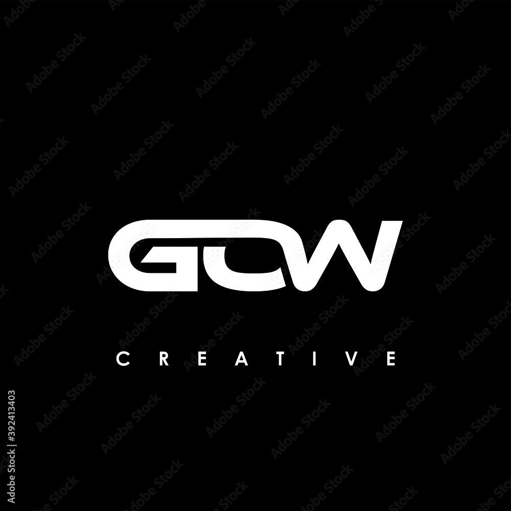 GOW Letter Initial Logo Design Template Vector Illustration Stock ...