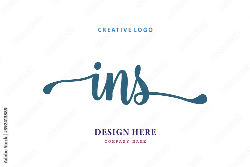 INS lettering logo is simple, easy to understand and authoritative ...