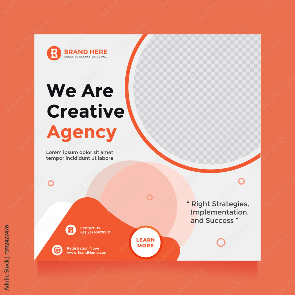 Trendy and clean creative agency design social media post and banner ...