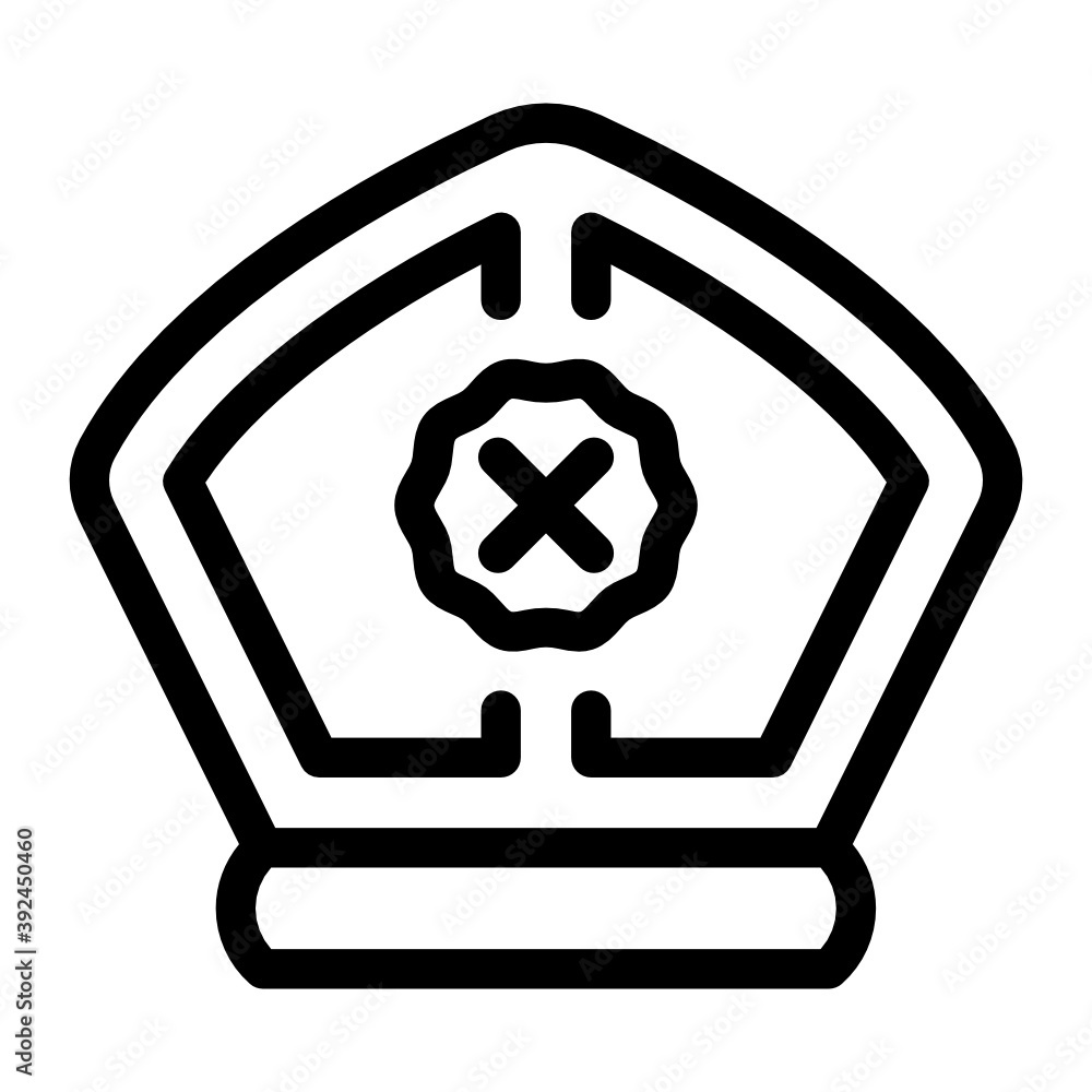 Icon of mitre cap in editable filled style Stock Vector | Adobe Stock
