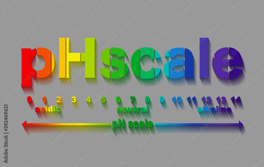 scale of ph value for acid and alkaline solutions, infographic acid ...