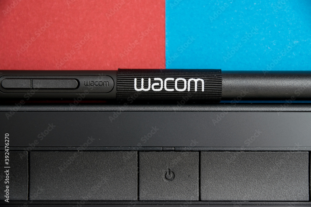 CLUJ, ROMANIA - NOV 08, 2019: Wacom brand illustrative editorial. Wacom ...