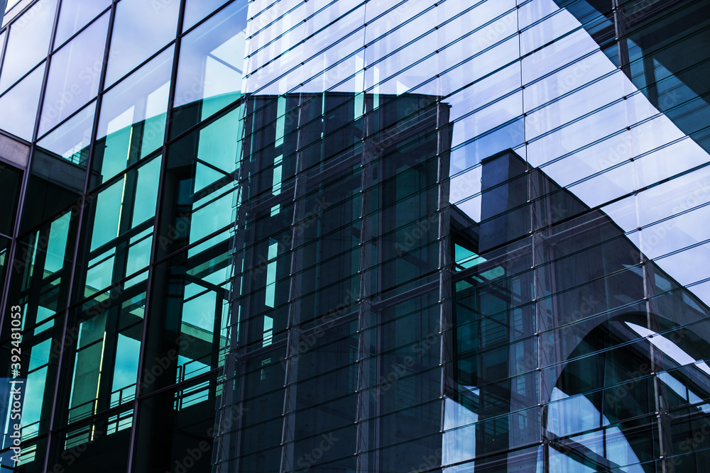 Business center, black glass texture, modern office buildings Stock ...
