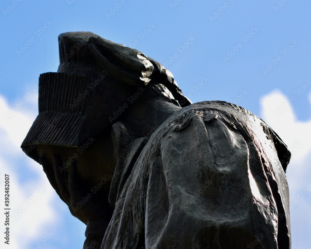 Sculpture of the Pleureuse de Termignon, homage to the fallen in the ...