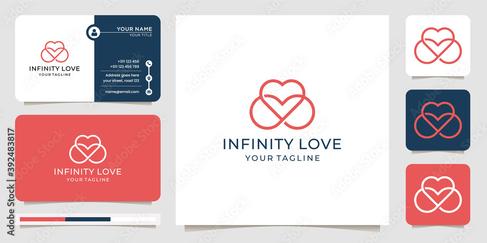 logo infinity love design template.line art style,logo type,slim,love ...