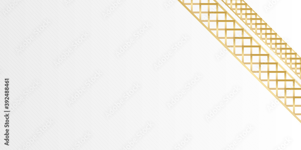 Gold white abstract presentation background with islamic pattern and ...