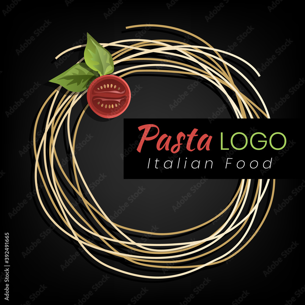 Pasta logo template design for italian restaurant. Vector illustration ...
